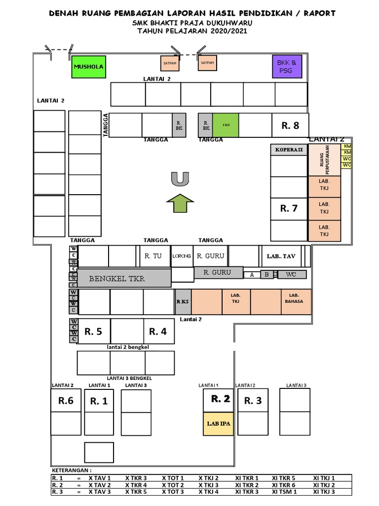 Denah Ruang Bagi Rapot | PDF