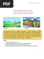 Espacio Rural y Urbano - 1° Grado - EDIBA | PDF | Área rural | Área urbana