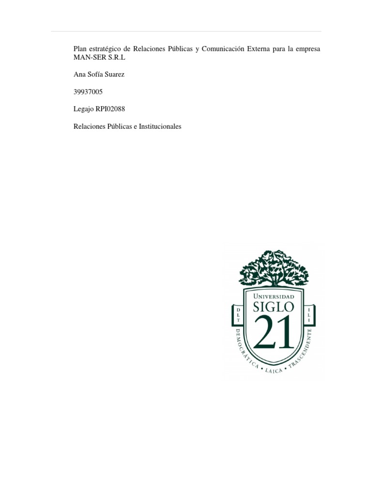 Plan de RRPP Ejemplo | PDF | Marketing | Calidad (comercial)