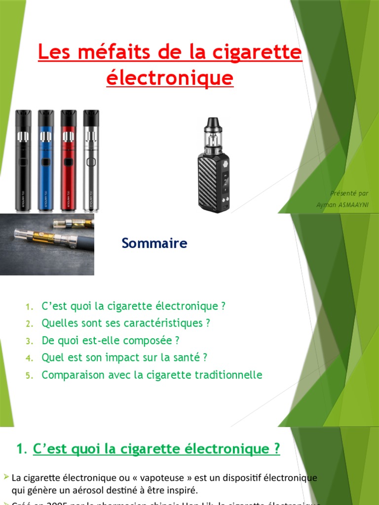 Les Méfaits De La Cigarette électronique Copie Copie Pdf
