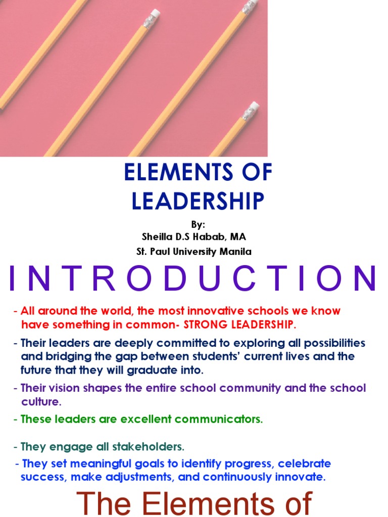 Elements of Leadership | PDF | Leadership | Innovation