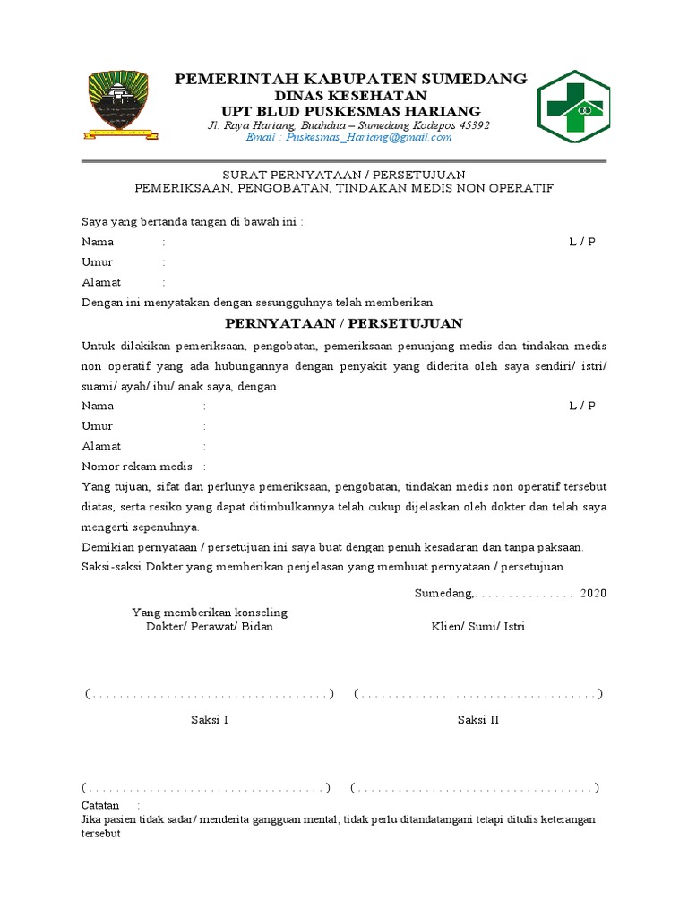 Pernyataan Dan Informed Consent | PDF