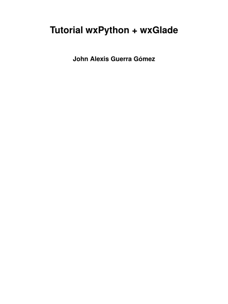 Tutorial Crear Interfas Wxpy | PDF | Widget (Gui) | Ventana (informática)