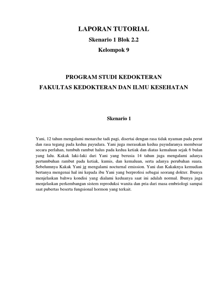 LAPORAN TUTORIAL Skenario | PDF