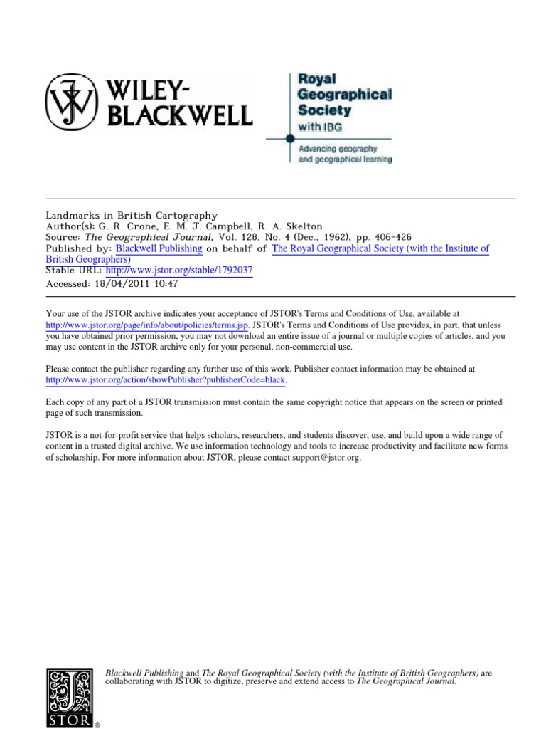 Landmark in British Cartography | PDF | Cartography | Visualization ...