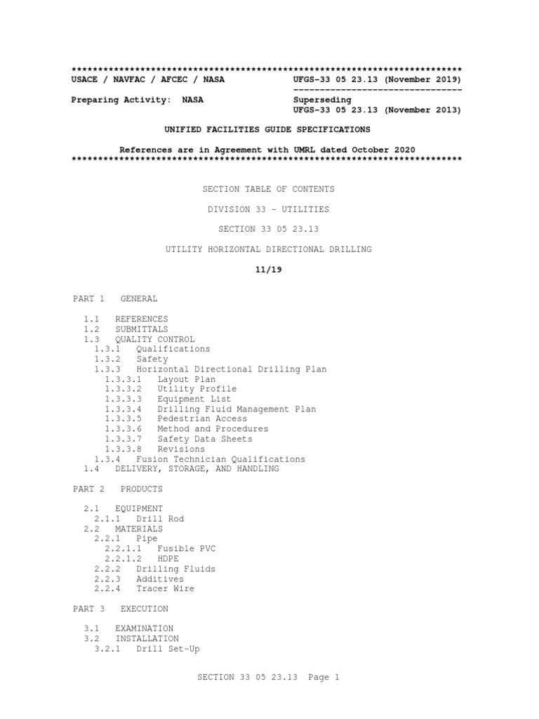 Ufgs 33 05 23.13 | PDF