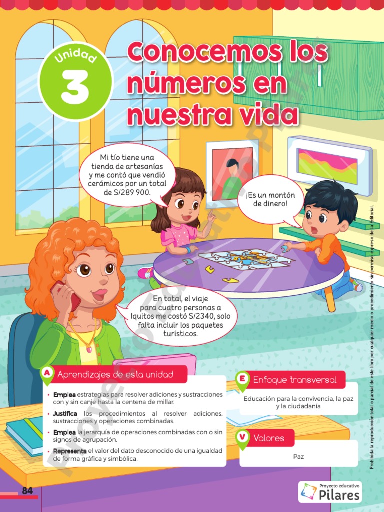 Matemática - 3er Grado - Unidad 3 | PDF | Sustracción | Comunicación ...