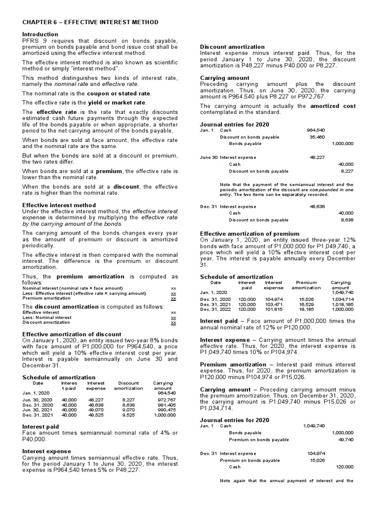 Effective Interest Method for Bonds | PDF | Present Value | Bonds (Finance)