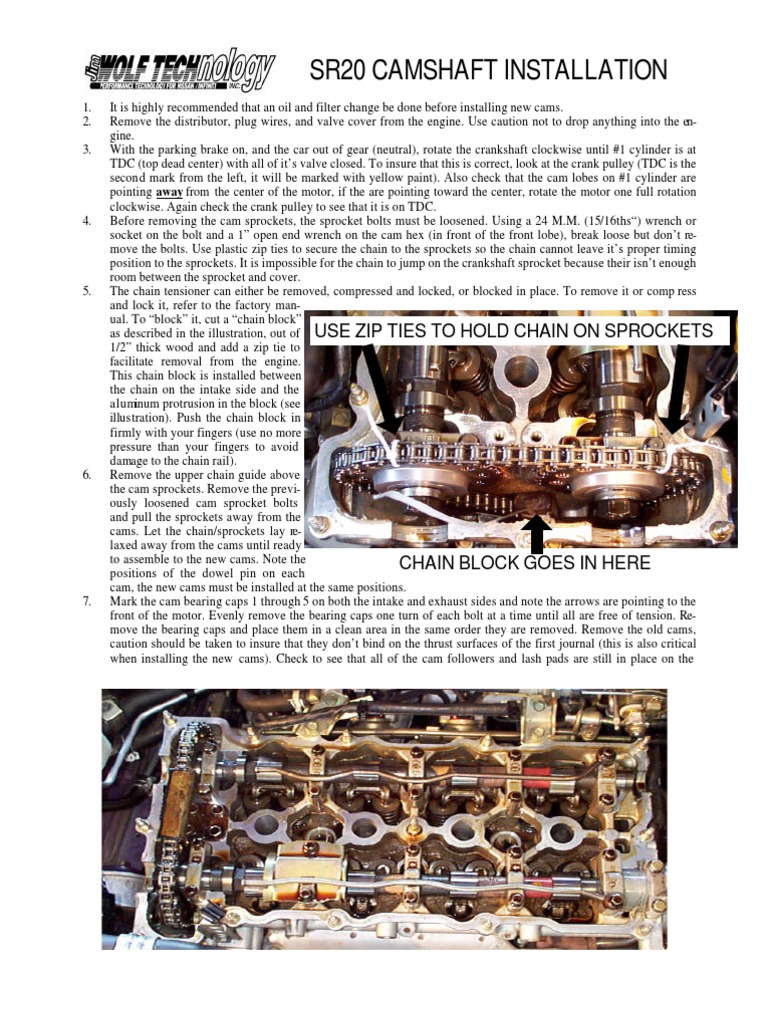 Cam Install For Sr20 | PDF | Distributor | Engines