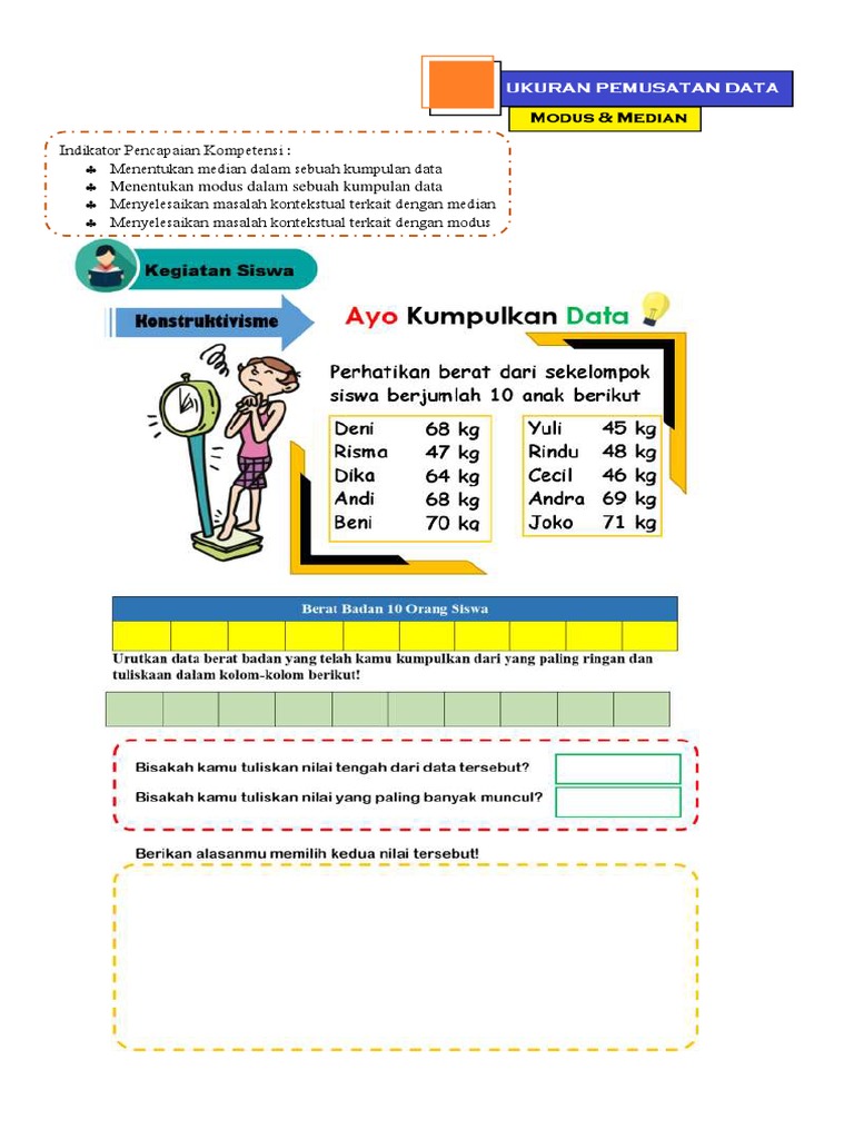 LKPD Median Dan Modus | PDF