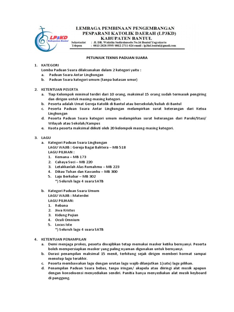 Lomba Paduan Suara di Bantul | PDF | Sains & Matematika