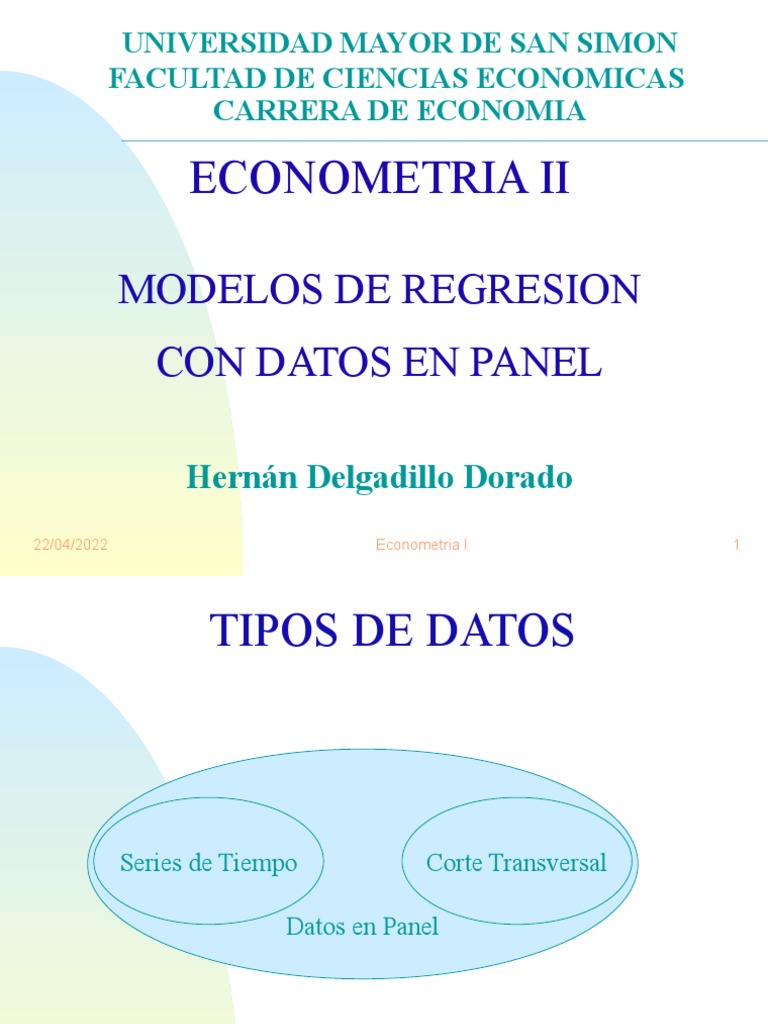 Data Panel | PDF | Econometría | Multicolinealidad