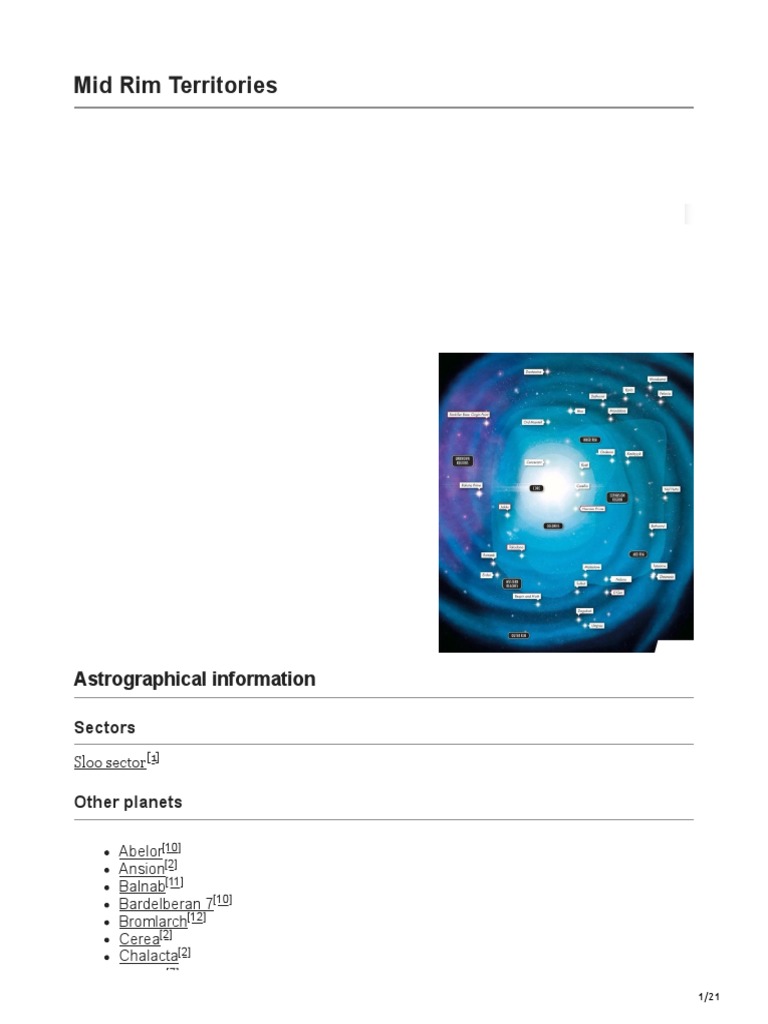 SW-Mid Rim Territories | PDF | Star Wars | Jedi