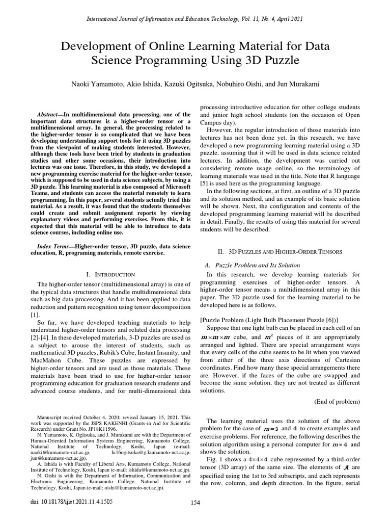 Development of Online Learning Material For Data Science Programming ...