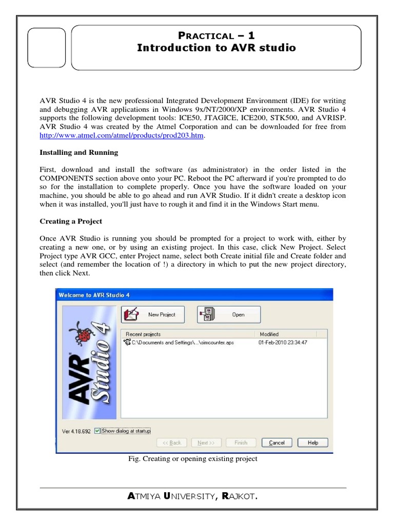 Exp 1 Introduction To AVR Studio | Download Free PDF | Microsoft ...