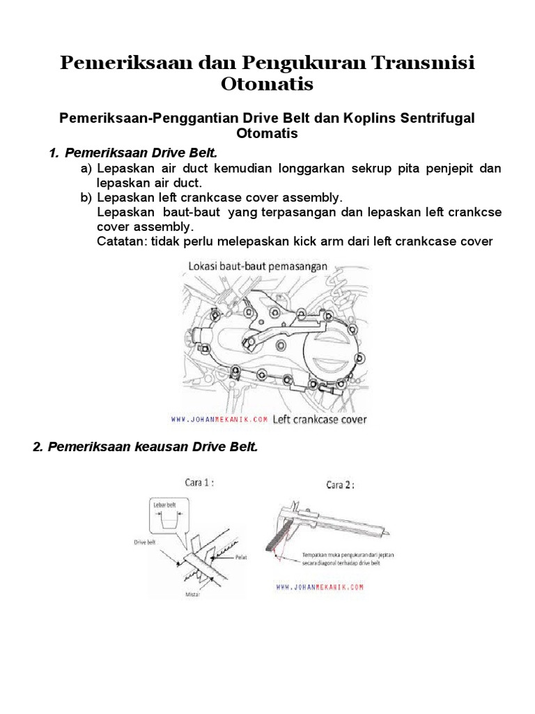 Pemeriksaan Dan Pengukuran Transmisi Otomatis | PDF