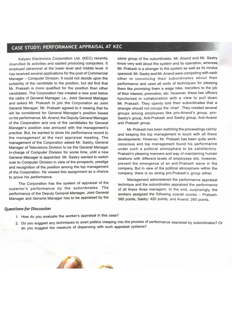 Case Study Performance Appraisal | PDF