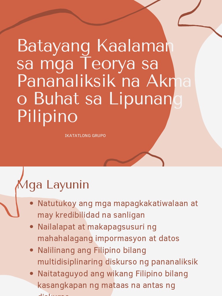 Batayang Kaalaman Sa Mga Teorya Sa Pananaliksik Na Akma o Buhat Sa Lipunang Pilipino 2 | PDF