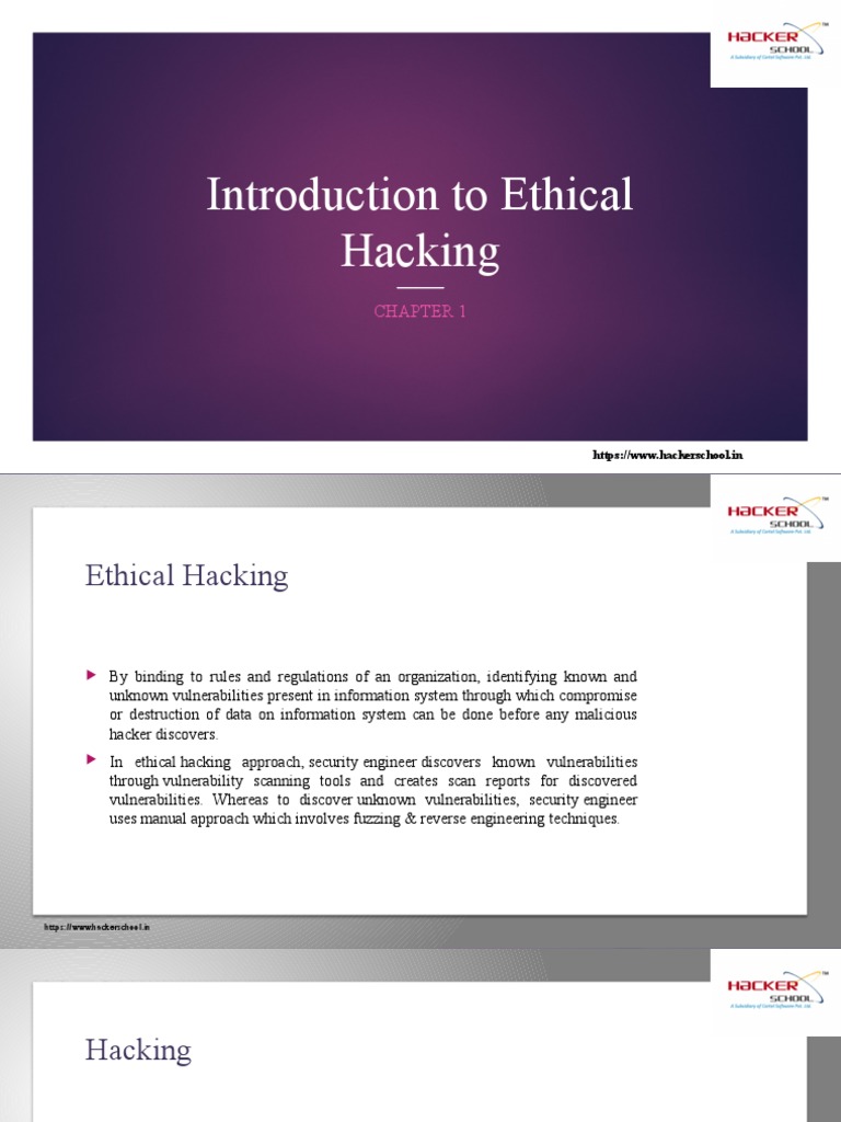 Chapter 1 Introduction To Ethical Hacking Pdf Security Hacker Information Security