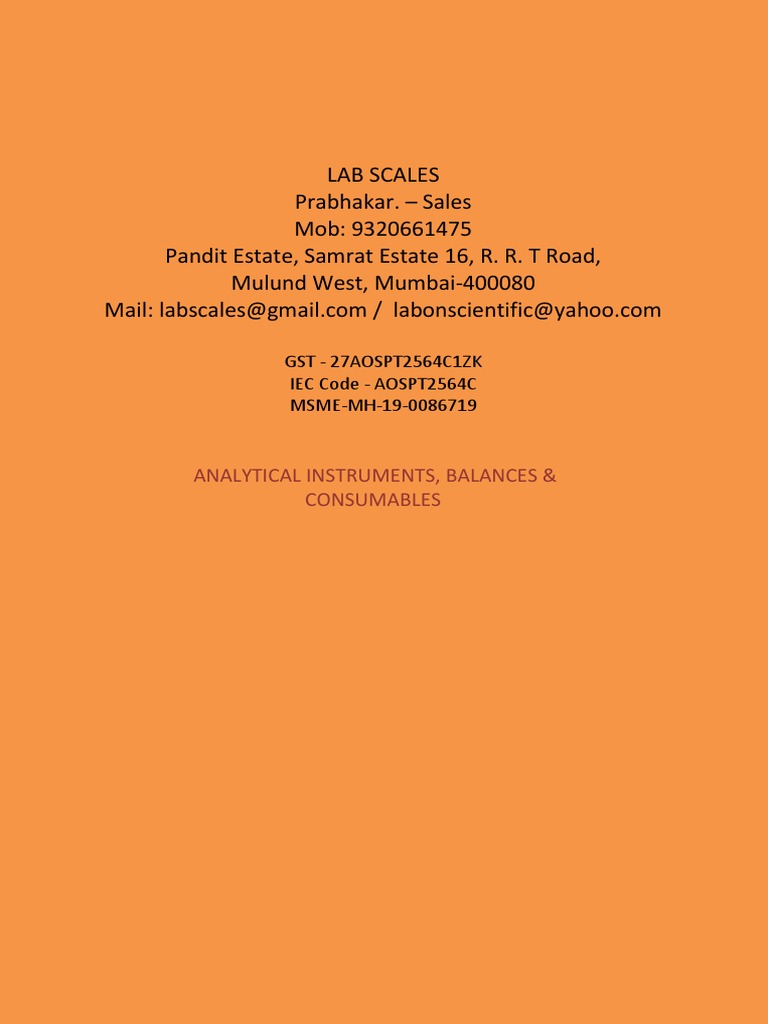 Lab Scales Instruments Download Free Pdf High Performance Liquid