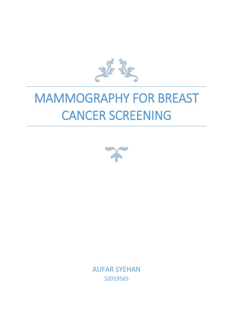 Mammography in Breast Cancer Screening | PDF | Mammography | Breast Cancer