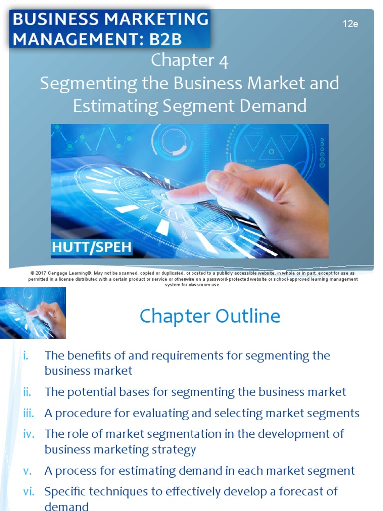 Chapter 4 - Segmenting The Business Market | PDF | Forecasting | Market Segmentation