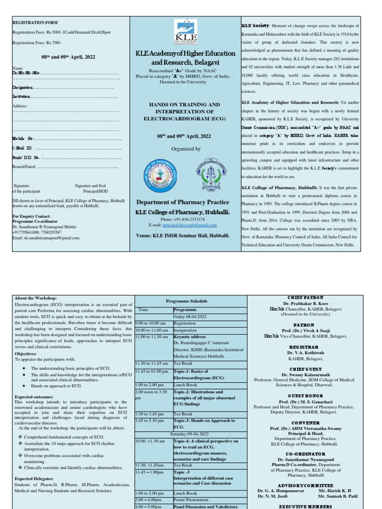 ECG Workshop Brochure - 2022 | PDF | Electrocardiography | Medicine