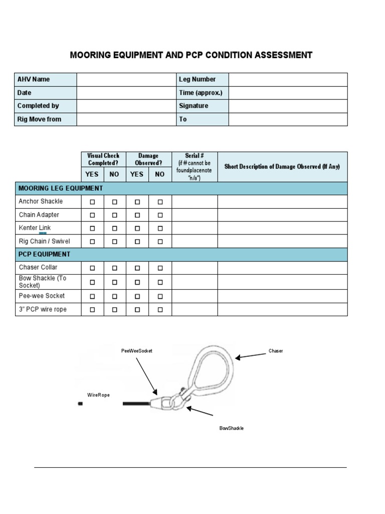 Mooring Chain Anchor and PCP Inspection Labuan 2022 | PDF