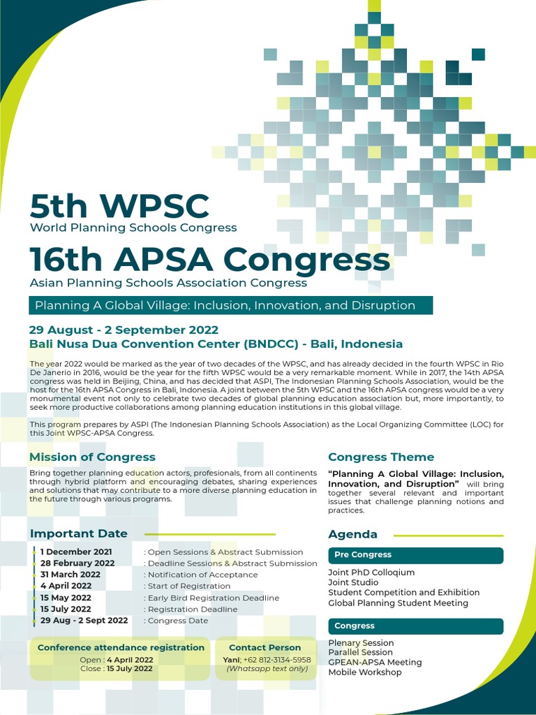 Poster 1-2 WPSC APSA (A) | PDF | Bali | Indonesia