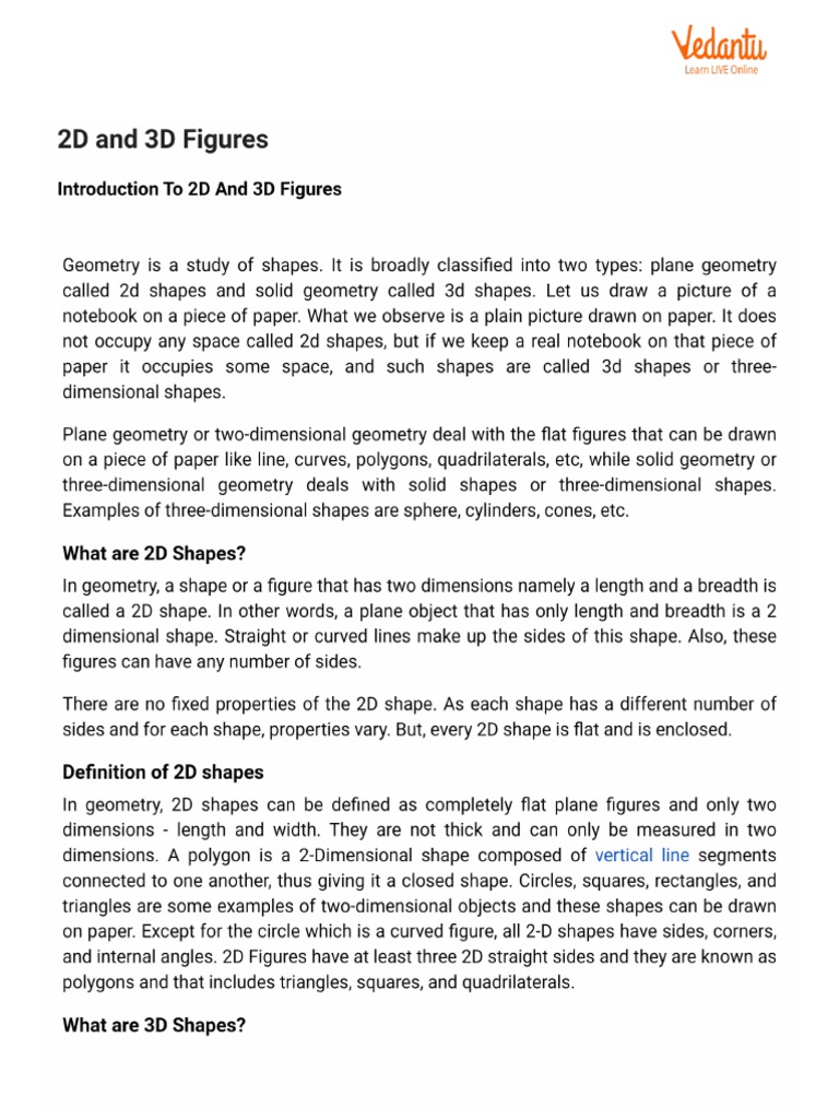 2D and 3D Figures | PDF