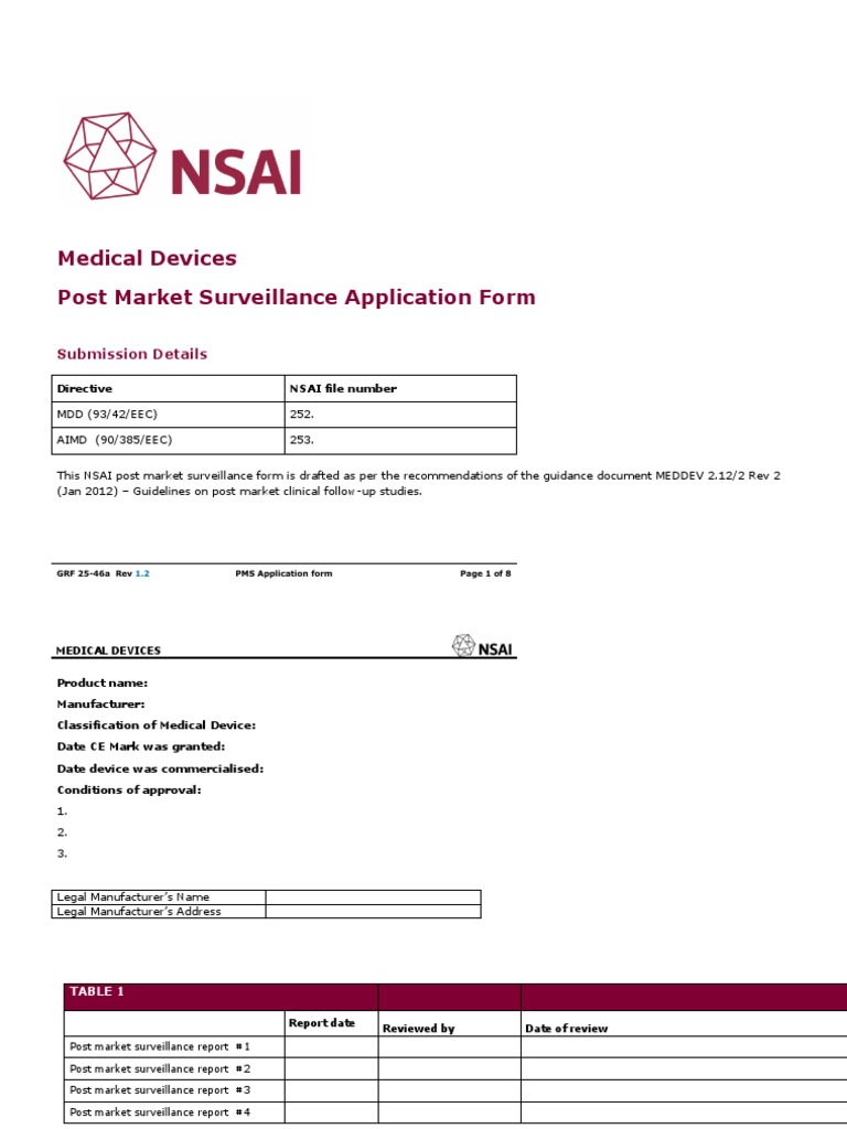 2.PMS Report Template GRF - 25-46a - Rev - 1.2 - PMS - Appplication ...