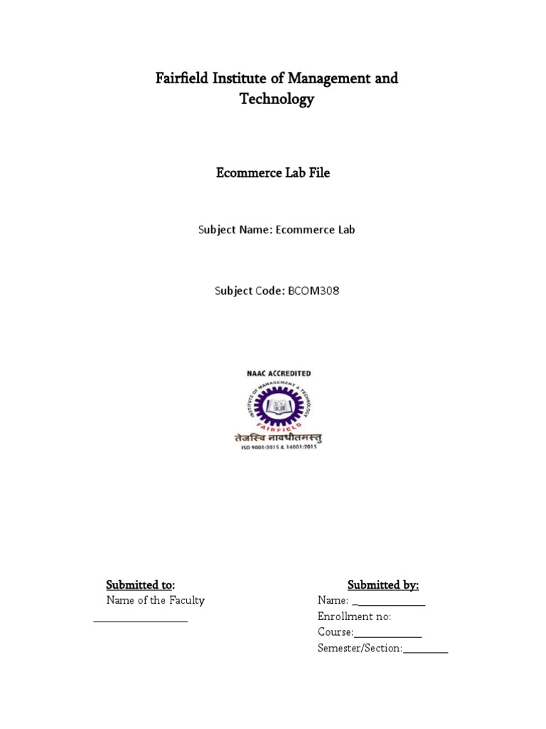 E Commerce Lab File | PDF | Html | Html Element
