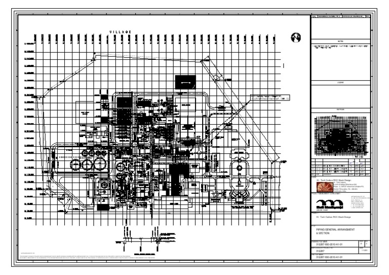 Section Piping General Arrangment: Hi - Tech Carbon RCC Stack Design | PDF