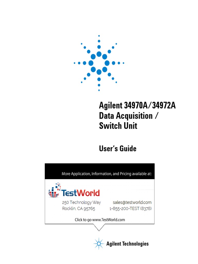 User Guide Keysight Agilent 34970a 34972a Daq | PDF | Menu (Computing) | Switch