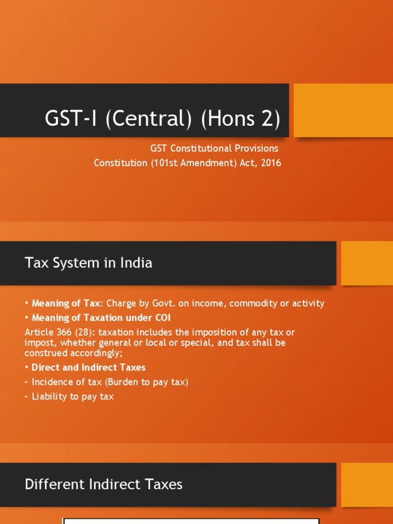 GST Constitutional Provisions Overview | PDF