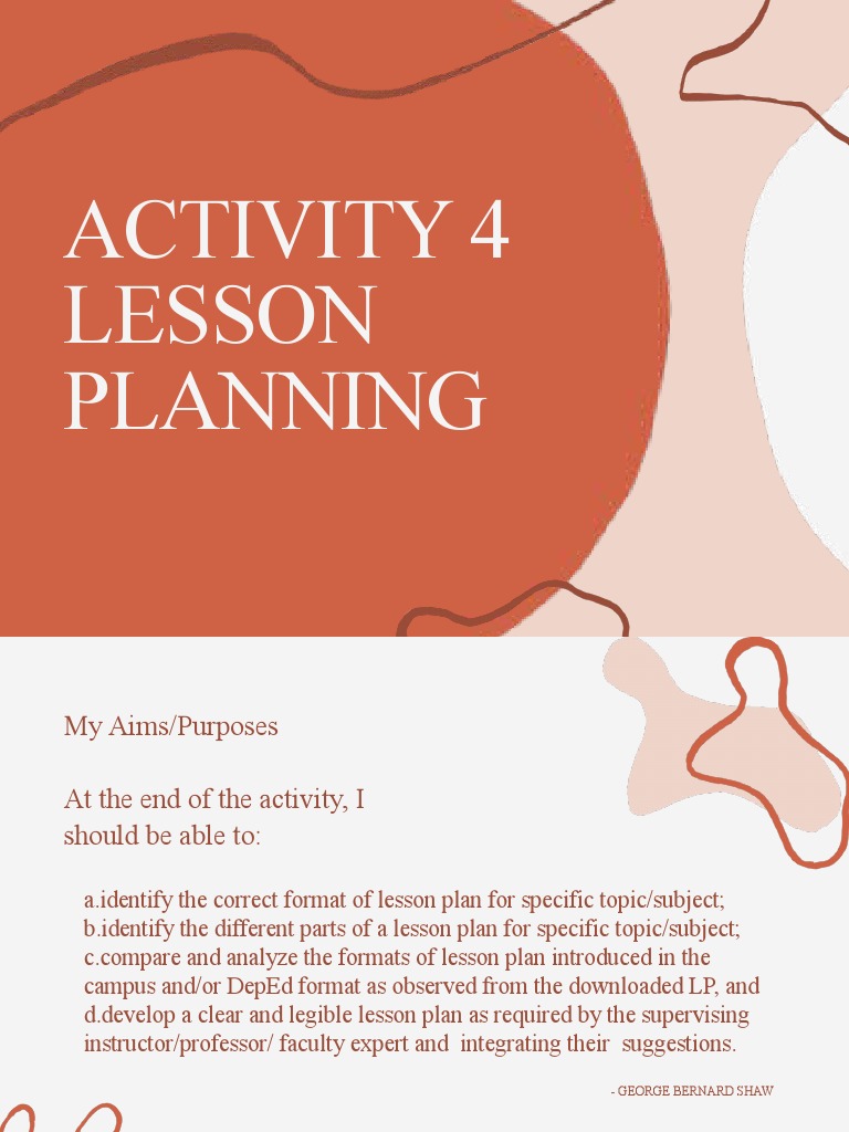 Lesson Planning Guide for Educators | PDF | Lesson Plan | Educational ...