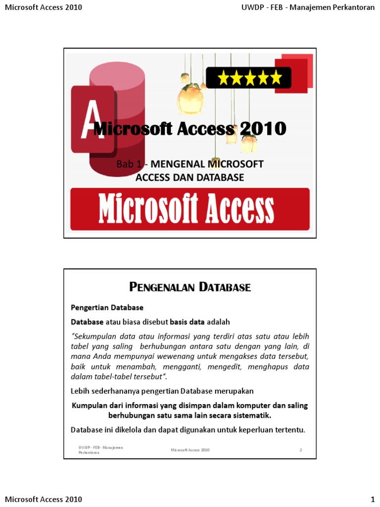 Microsoft Access 2010 | PDF | Komputer