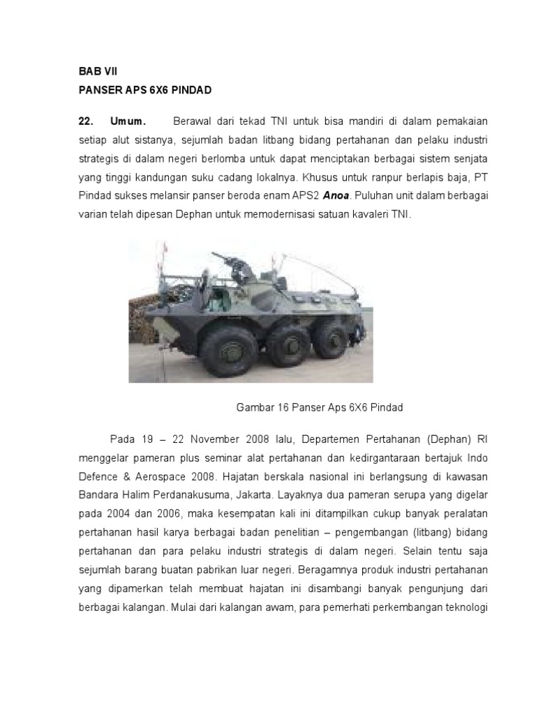 Bab Vii Panser Aps 6X6 Pindad | PDF
