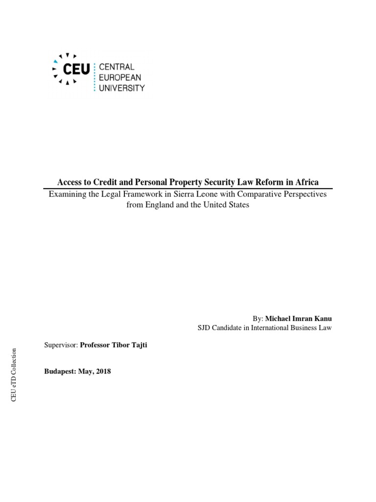 Kanu Michael | PDF | Security Interest | Credit