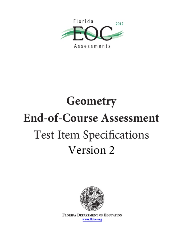 Geometry Benchmark Florida | PDF | Line (Geometry) | Multiple Choice