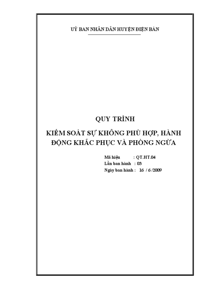 Kiem Soat Su Ko Phu Hop Va Phong Ngua | PDF