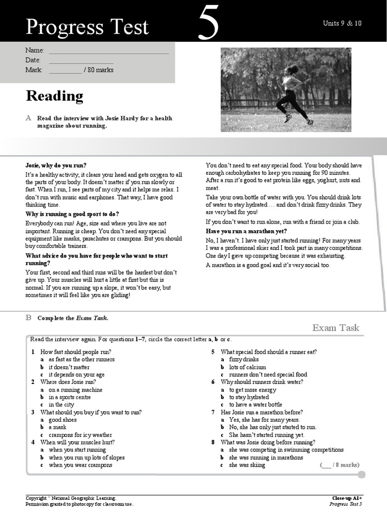 A1+ Progress Test 5 | PDF