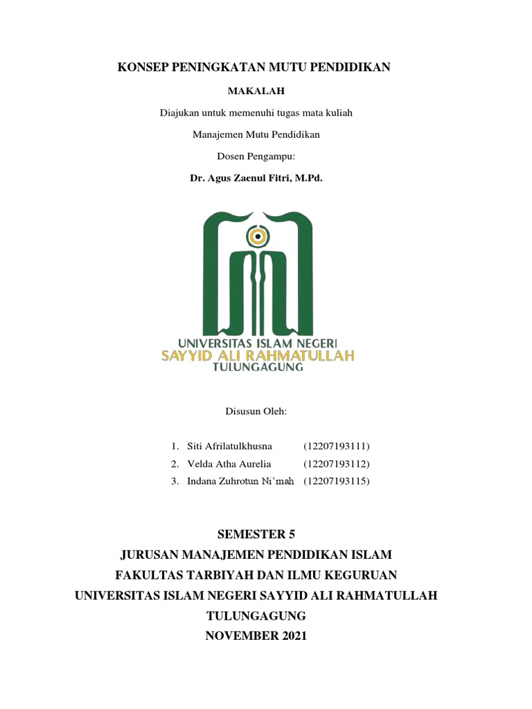 Konsep Peningkatan Mutu Pendidikan - 9 - 5C | PDF