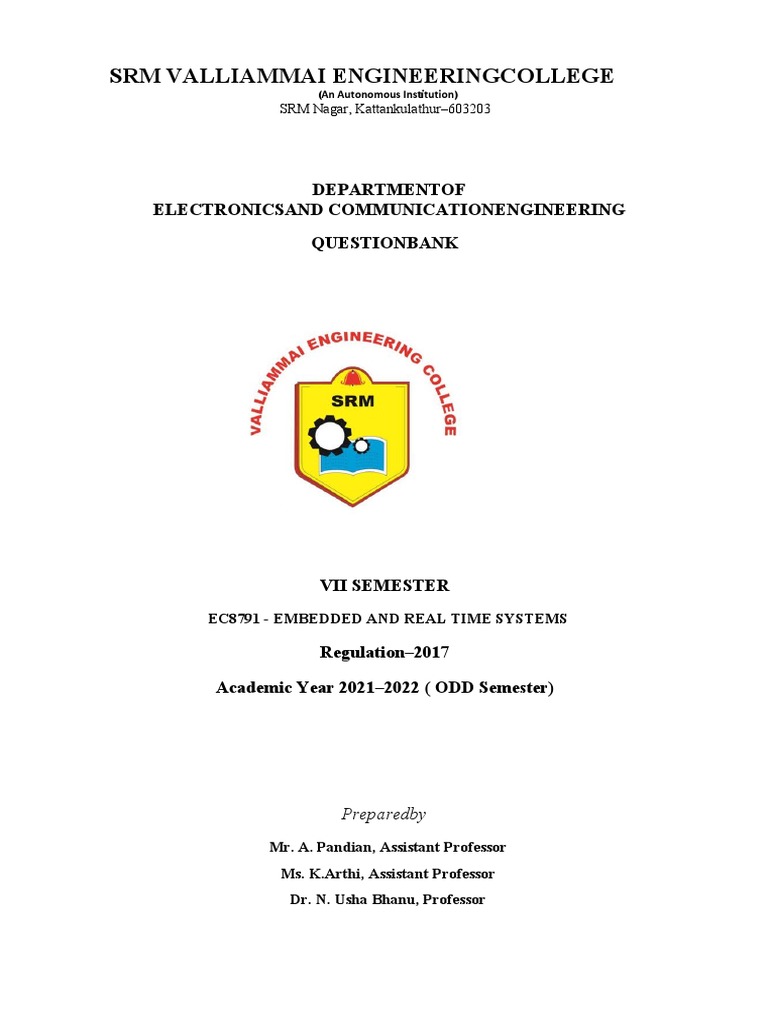 Ec8791-Erts Old QB | PDF | Process (Computing) | Scheduling (Computing)
