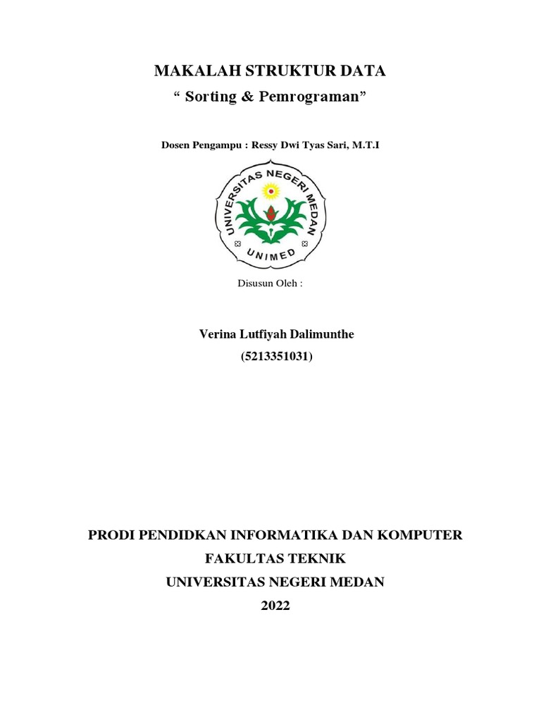 Makalah Struktur Data (Verina L.Dalimunthe) | PDF