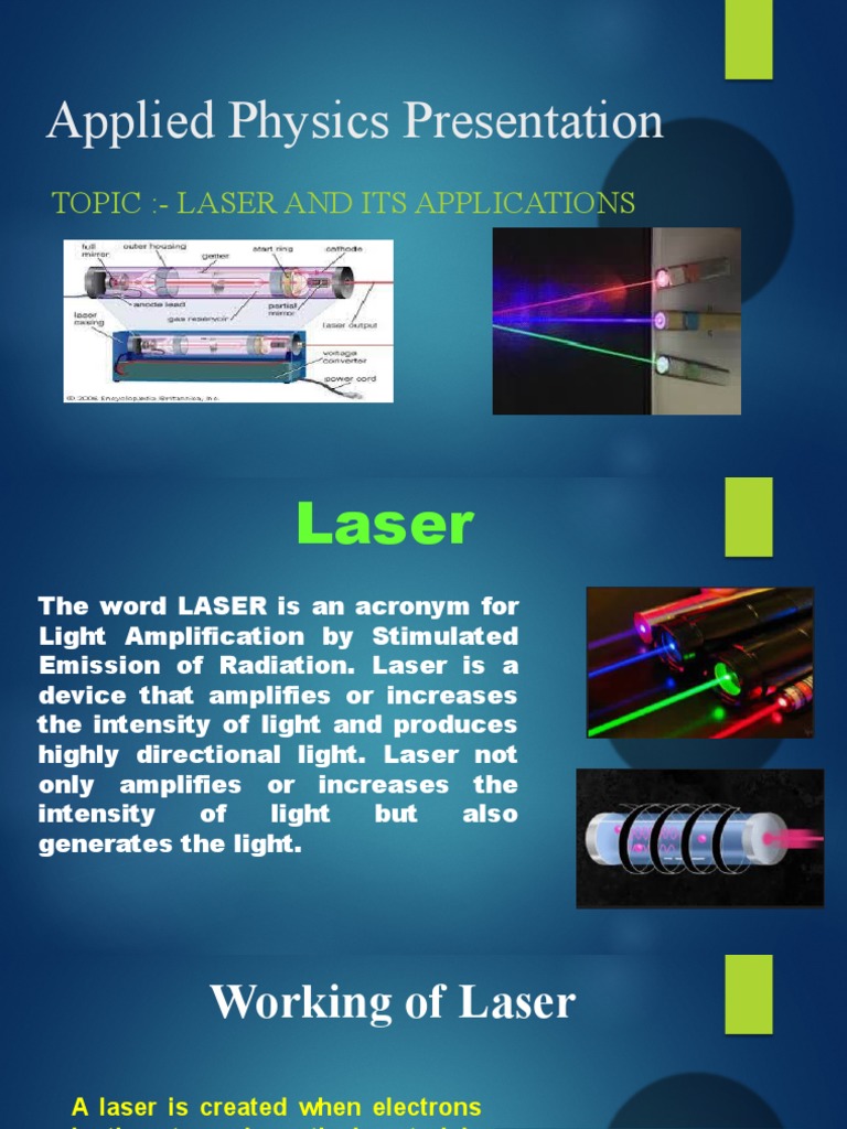 Laser Applications in Physics | PDF | Laser | Electrodynamics