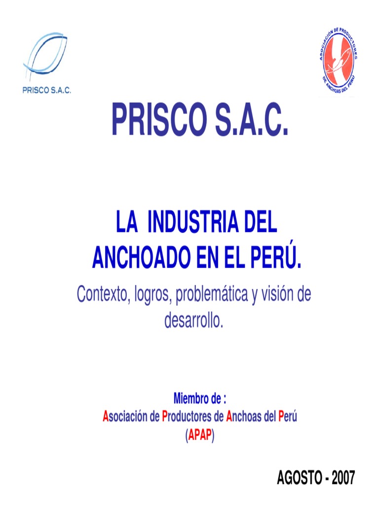 PRISCO S.A.C.: Análisis del Anchoado en Perú | PDF | Perú | Europa