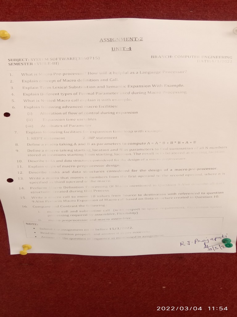 System Software Assignment | PDF