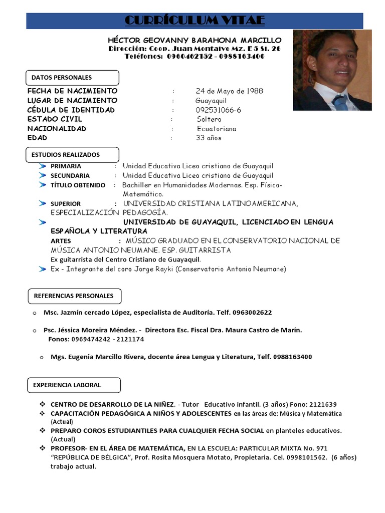 Currículum Vitae Héctor Marzo | PDF