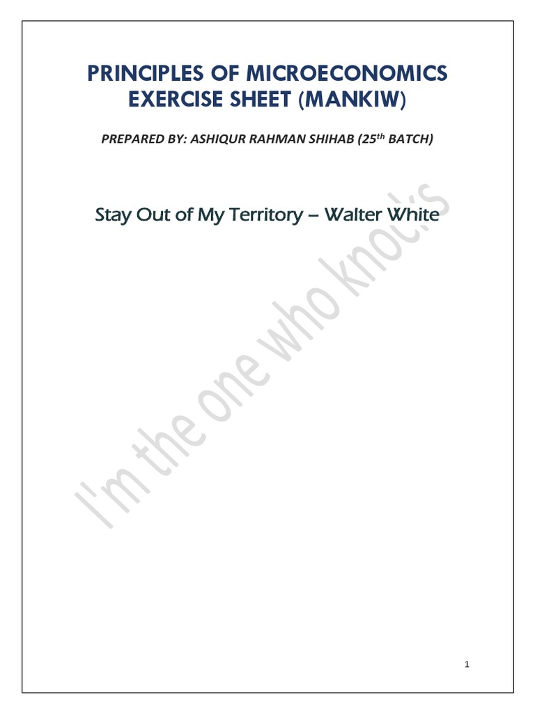 Microeconomics Exercises Guide | PDF | Demand | Price Elasticity Of Demand